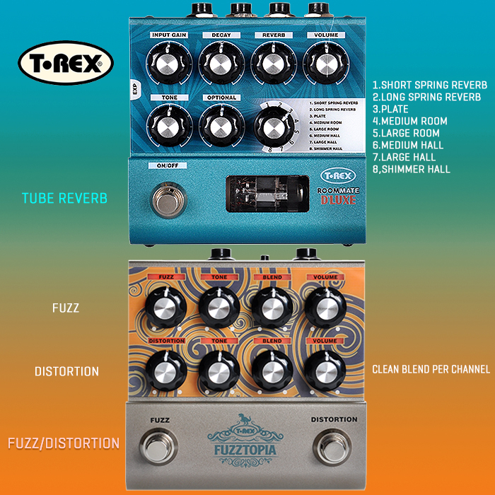 Guitar Pedal X - News - T-Rex release 2 innovative mid-size pedals ...